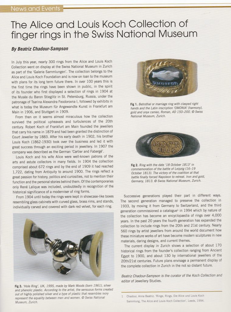 Alice and Louis Koch ring collection, National Museum Zurich – Kathryn ...